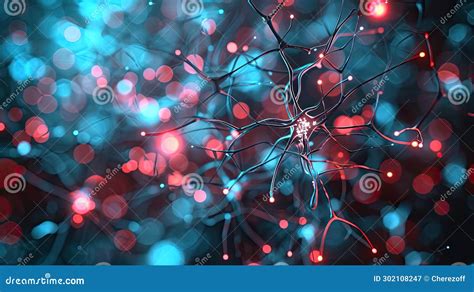 Illustration Neural Network Development Stock Illustration Illustration Of Network Design