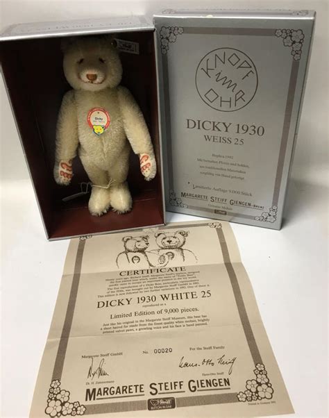 Sold At Auction Steiff Dicky 1930 Replica Teddy Bear In Box