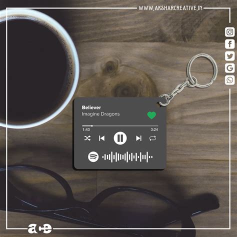 Spotify Keychain Akshar Creative Enterprise