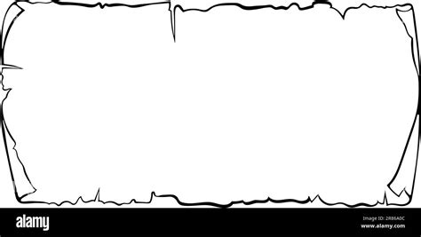 Horizontal Scroll Paper Line Art Stock Vector Image And Art Alamy