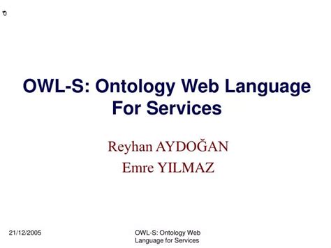 PPT OWL S Ontology Web Language For Services PowerPoint Presentation ID