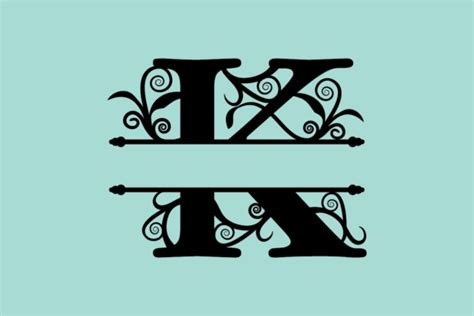 Monogram Alphabet Letters K Split Graphic By Wozart · Creative Fabrica