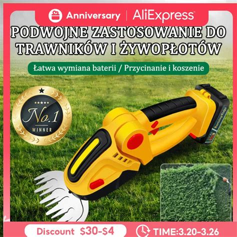 가정용 잔디 깎는 기계 무선 전기 헤지 트리머 배터리 충전식 전정 전단 깎는 기계 정원 도구 2 In 1 36v Aliexpress