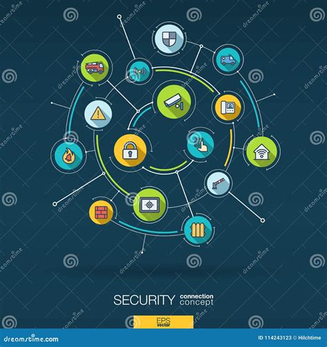 Abstract Security Access Control Background Digital Connect System