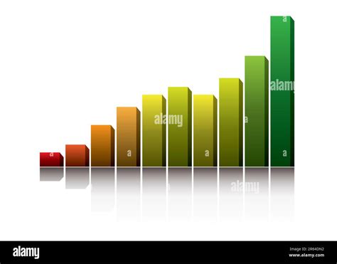 3d Graph Showing Rise In Profits Or Earnings Vector Illustration