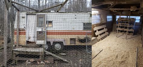 My Sos Father Has A Chicken Coop He Made Out Of An Old Camper R