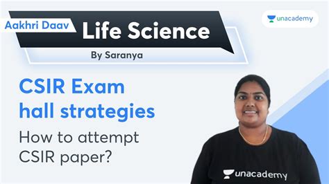 Aakhri Daav Csir Exam Hall Strategies How To Attempt Life Science Paper Saranya V Csir Ugc