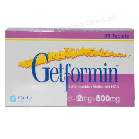 Getformin 2mg500mg Tablet Chemistdirectpk