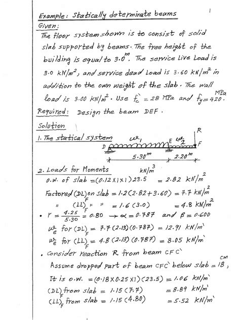 Example Corrected Statically Determinate Beams Pdf