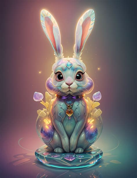 Download Ai Generated Bunny Glass Royalty Free Stock Illustration Image