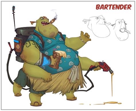 Alien Bartender Concept In 2025 Character Design References Character Design Character Concept