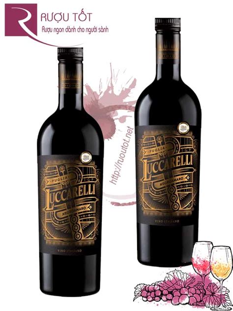 Giá Sale 260000đ Rượu Vang Ý Luccarelli Negroamaro Puglia Hảo Hạng