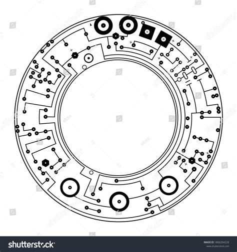 Schematic Diagram Plan Electronic Circuit Stock Vector Royalty Free Shutterstock