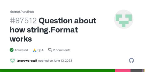 Question About How Stringformat Works · Dotnet Runtime · Discussion 87512 · Github