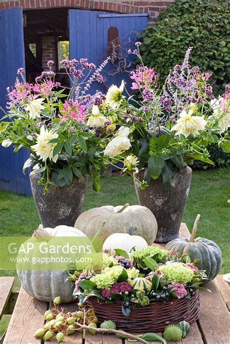 Vases Of Cut Flower Arrangements With A Decorative Display And