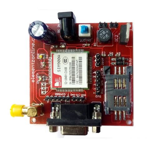 Buy Sim900a Gsm Modem Module V1 2 With Sma Antenna Rs232