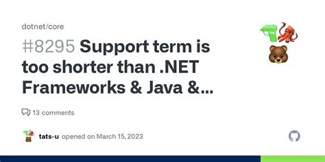 Support Term Is Too Shorter Than Net Frameworks And Java And Ubuntu