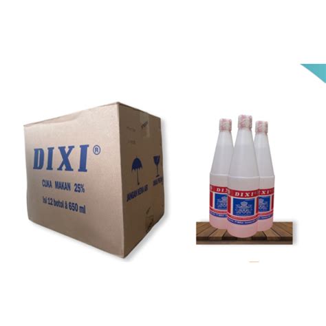 Jual Cuka Dixi Botol 650ml Isi 12 Pieces 1 Dus 1 Karton Cuka Dixi