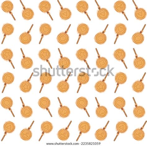 Korean Dalgona Candy Shapes Wrap Stick Stock Vector Royalty Free 2235821059 Shutterstock