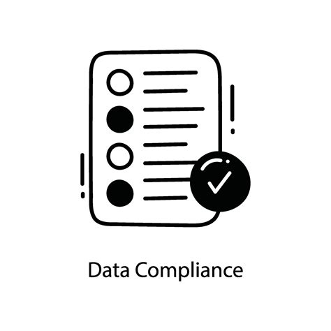 Data Compliance Doodle Icon Design Illustration Networking Symbol On