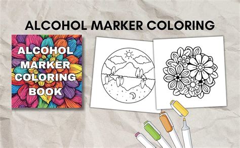Alcohol Marker Coloring Book Easy Fluid And Bold Designs