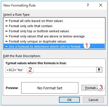 Color Coding Yes Or No Drop Down List In Excel