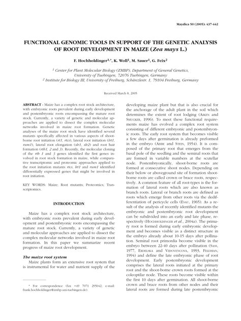 Pdf Functional Genomic Tools In Support Of The Genetic Analysis Of