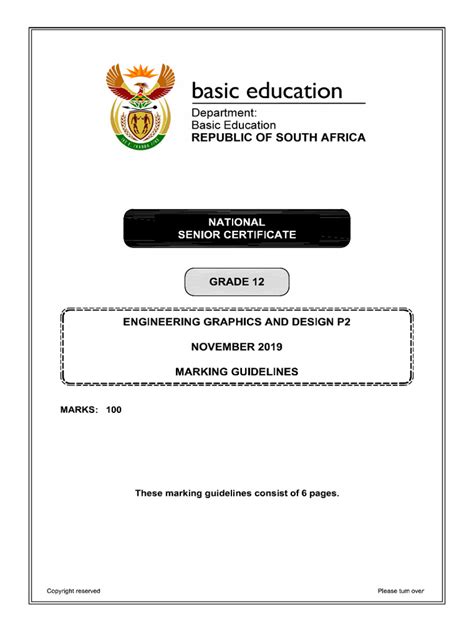 Engineering Graphics And Design P2 Nov 2019 Memo Eng Pdf