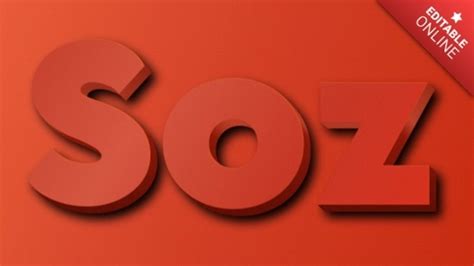 Soz Red Text Effect Generator