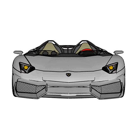 Lamborghini Aventador Drawing Front