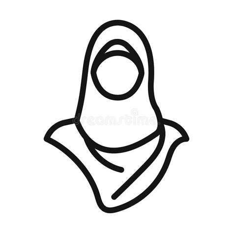 Women Hijab Icon Mark In Filled Style Stock Vector Illustration Of