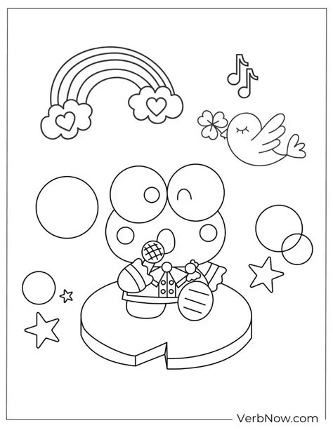 Cute Keroppi Coloring Pages 2025
