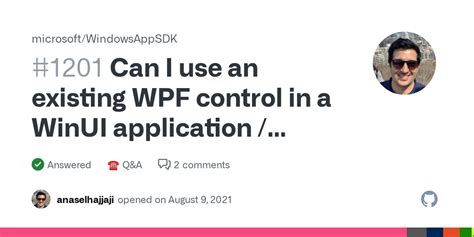 Can I Use An Existing Wpf Control In A Winui Application Maui · Microsoft Windowsappsdk