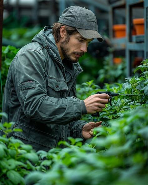 Urban Gardener Ecologist A Background Premium Ai Generated Image