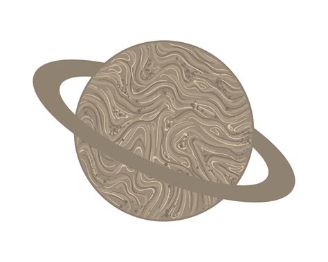 Space Planet Saturn Isolated Icon Vector Art At Vecteezy