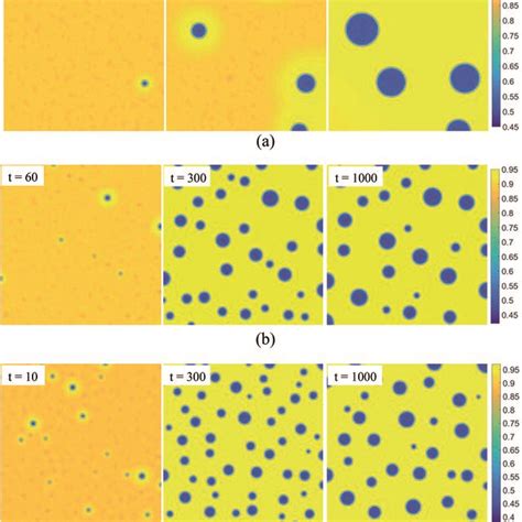 Evolution Of Patterns In Spinodal Decomposition With Dimensionless Time Download Scientific