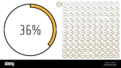 Set Of Circle Percentage Progress Bar Diagrams Meters From 0 To 100 Ready To Use For Web Design