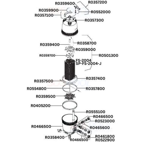 Jandy Dev60 And Del60 Filter Replacement Parts Diagram