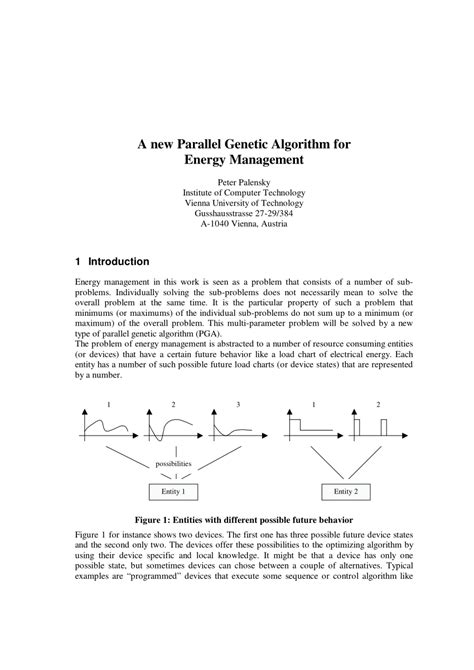 Pdf A New Parallel Genetic Algorithm For Energy Management