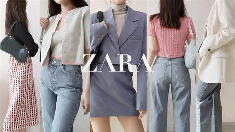 Zara Haul 자라 봄 신상 패션 하울 드디어 자라 원브랜드💚 봄 니트 바지 원피스치마 등등 Youtube