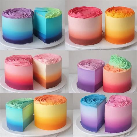 Gradient Color Cake Techniques The Cake Shop Of San Jose