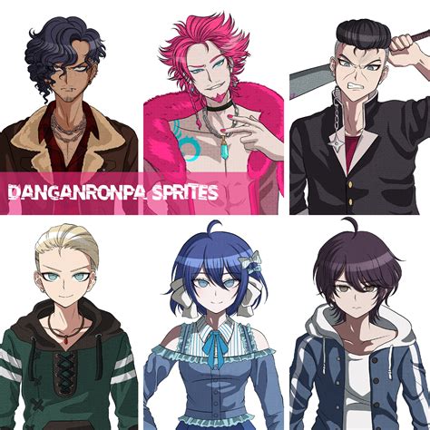 Dangan Ronpa Characters Sprites 1080x925