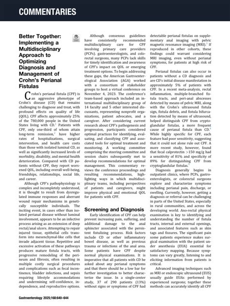 Better Together Implementing A Multidisciplinary Pdf Medical Imaging Crohns Disease