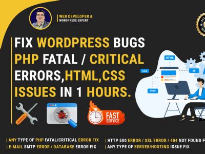 Fix Wordpress Bugs Php Errors Html Css Issue In Hours Upwork