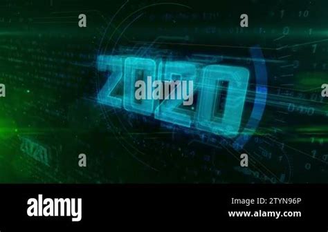 2020 Year Of Innovation Hologram Intro On Dynamic Digital Background