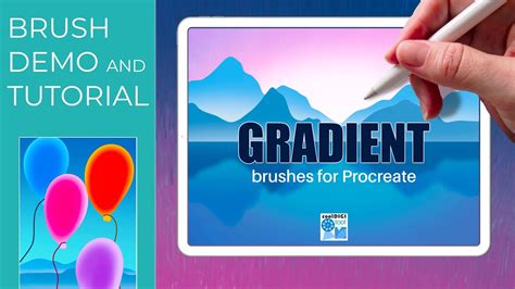 procreate gradient brushes tutorial youtube