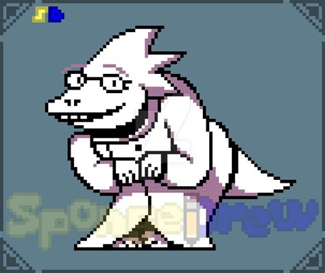 [undertale] Alphys Sprite By Spongedrew250 On Deviantart