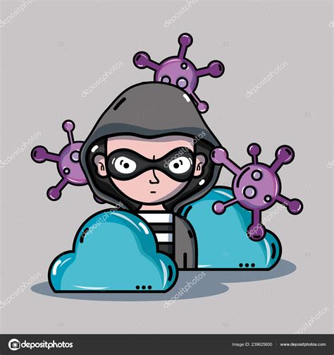 Person Hacker Programmer Virus System Vector Illustration Stock Vector Image By ©stockgiu 239625600
