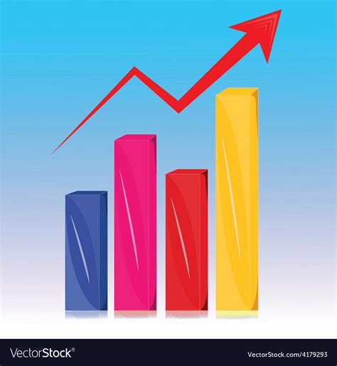 Graph Arrow Royalty Free Vector Image Vectorstock