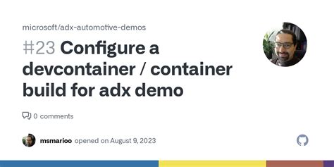 Configure A Devcontainer Container Build For Adx Demo · Issue 23 · Microsoftadx Automotive